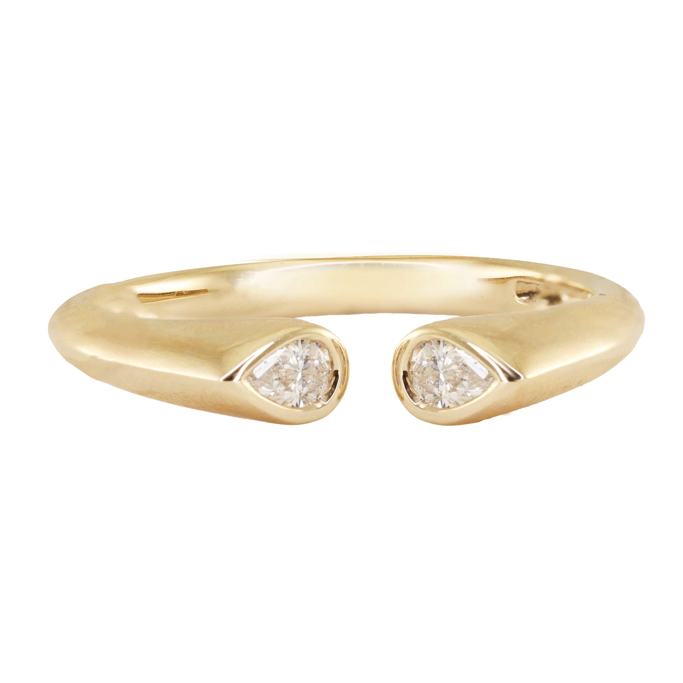 14kt gold and diamond open celine ring – Luna Skye