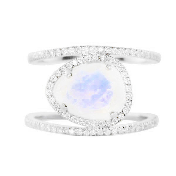 moonstone stone ring