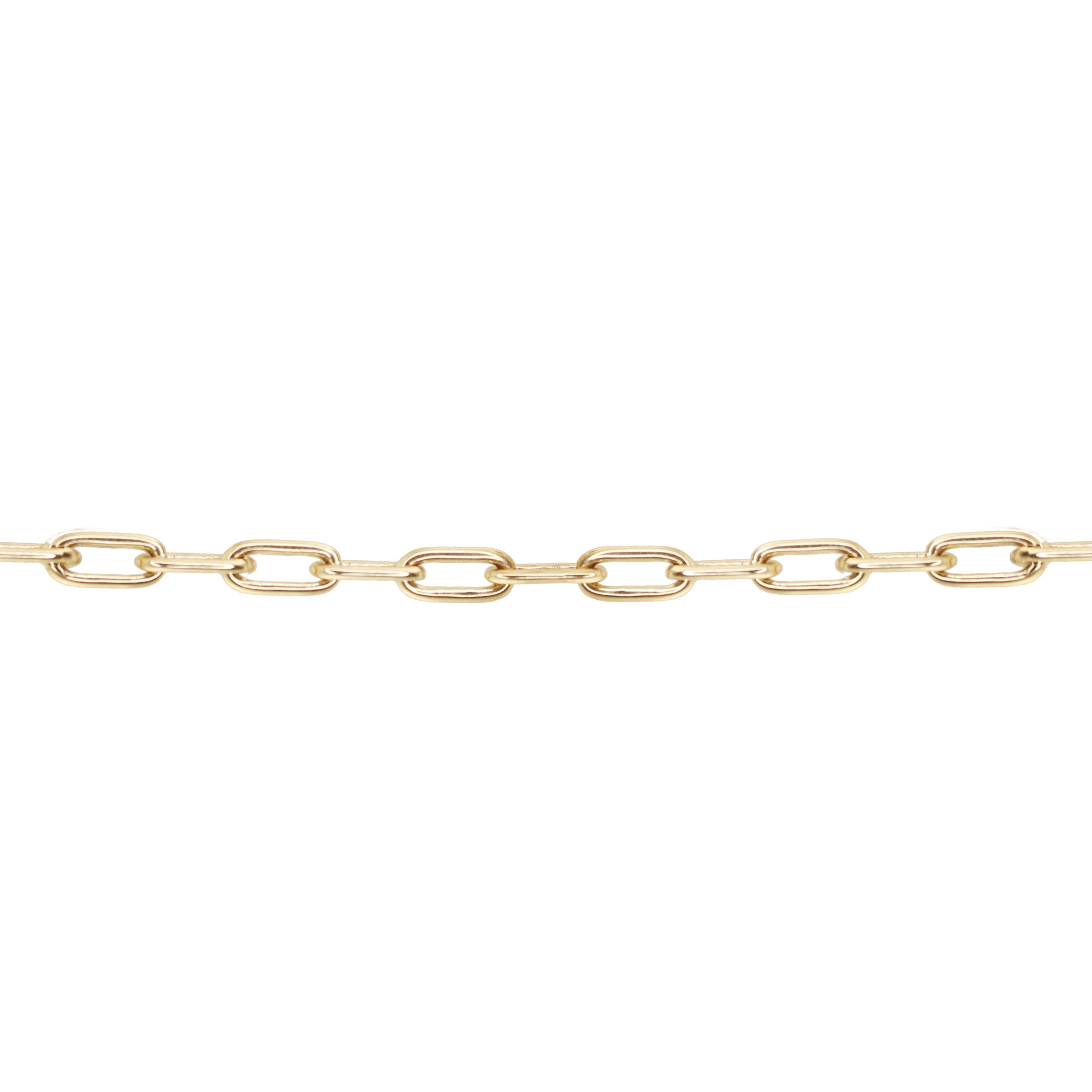 14kt gold thin paperclip chain bracelet – Luna Skye